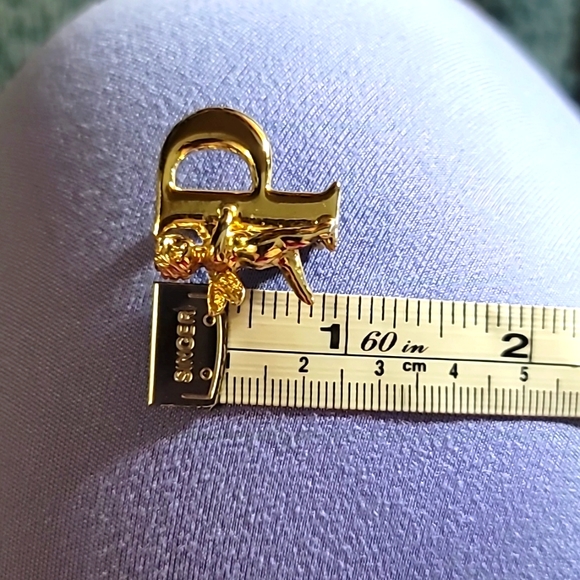 luca Razza | Jewelry | Vintage Letter P Angel Brooch Luca Razza | Poshmark